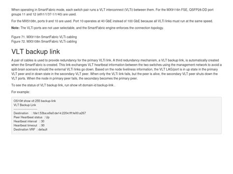 Switch To Switch Vlti Cabling Dell Poweredge Mx Networking