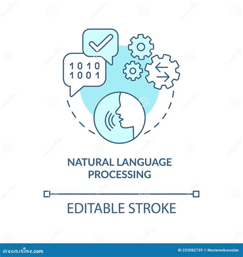 Natural Language Processing Turquoise Concept Icon Stock Vector Illustration Of Linear