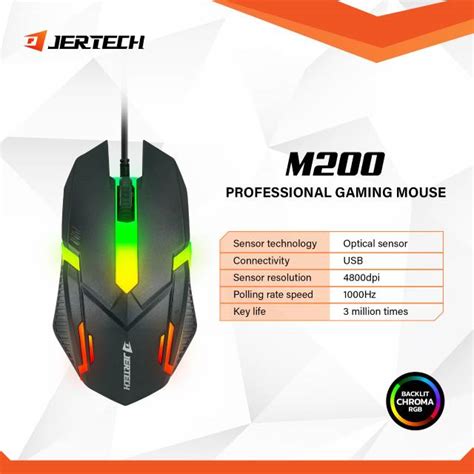 Jertech M200 Mouse Warwick Rgb Lighting Professional Gaming Mouse Daraz Lk