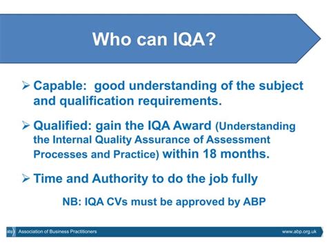 Abp Iqa Presentation Sh24 09 12 Pptx Pptx Educational Assessment Education