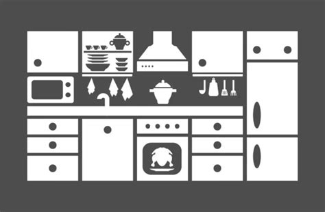 Cocina Blanco Negro 스톡 벡터 로열티 프리 Cocina Blanco Negro 일러스트레이션 페이지 3d Depositphotos