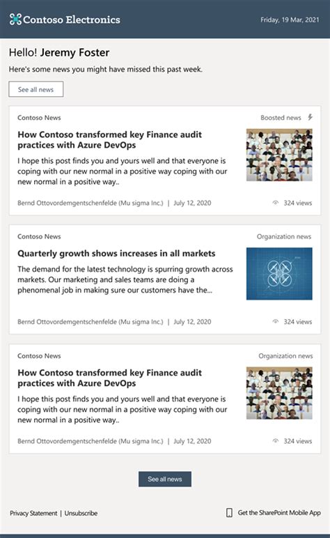 Automatically Sending News Post Digests With Branding Microsoft Support