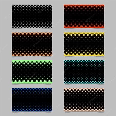 Free Vector Abstract Halftone Circle Pattern Business Card Background