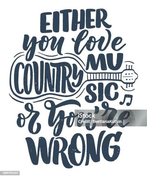 축제 라이브 이벤트 포스터 개념에 대한 컨트리 음악 레터링 따옴표 텍스처 일러스트레이션 카우보이 인쇄 디자인에 대한 재미있는 슬로건 가방에 대한 스톡 벡터 아트 및 기타