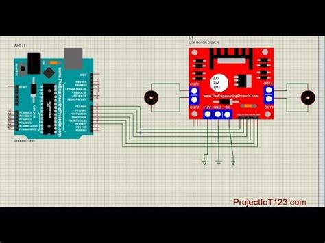 Arduino With L298n Simulation In Proteus YouTube