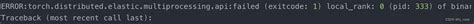 错误：error torch distributed elastic multiprocessing api failed csdn博客