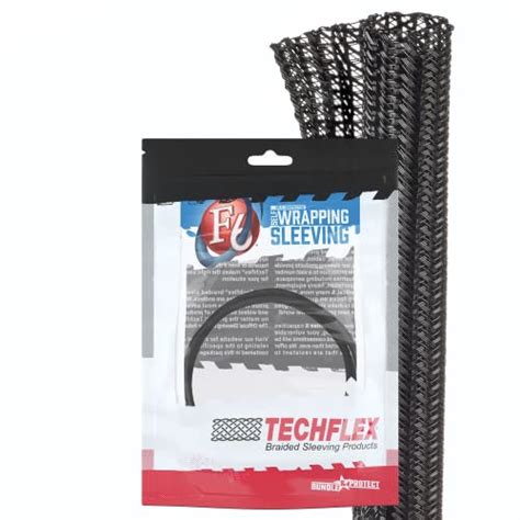 TechFlex Split F Braided Cable Sleeving Wrap Split Loom FT F N BK TrueGether Com