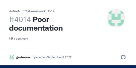 Poor Documentation · Issue 4014 · Dotnetentityframeworkdocs · Github