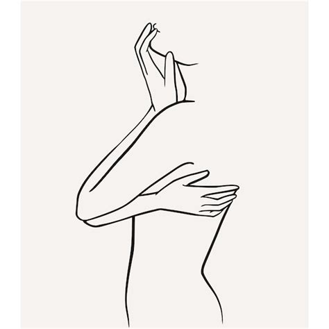 Simple Naked Woman Drawing Etsy