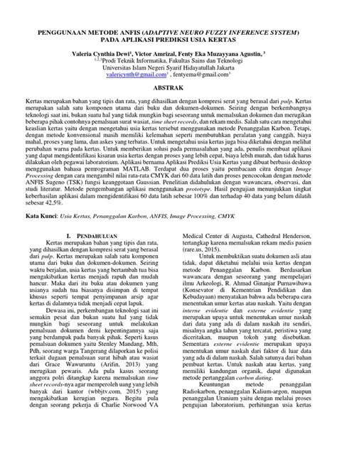 penggunaan metode anfis adaptive neuro fuzzy inference system pdf