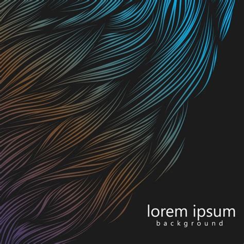 푸른 파도와 추상 배경 무료 벡터