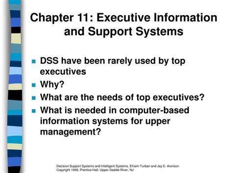 Ppt Chapter 11 Executive Information And Support Systems Powerpoint Presentation Id325125