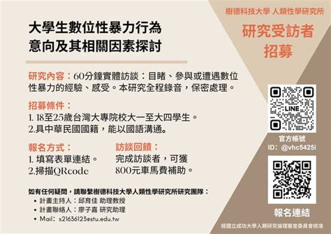徵求訪談者 限大學生 完成可獲得800元現金 閒聊板 Dcard