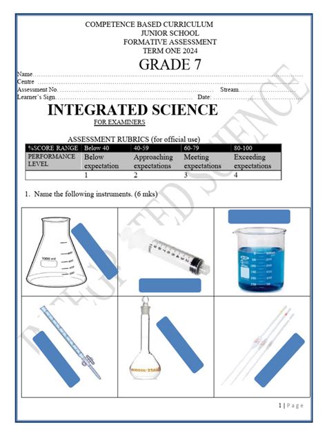 Grade 7 Integrated Science Qs4 Pdf