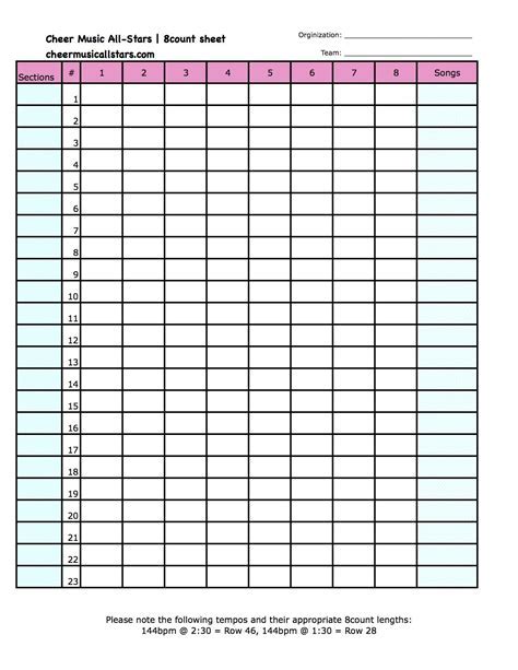 8 Count Sheets Printables