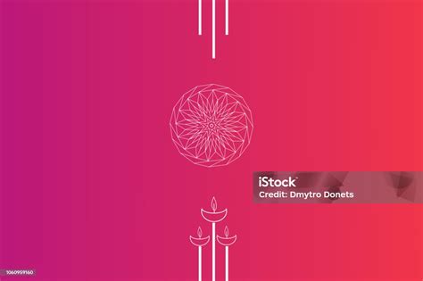 디 왈 리 축 하 벡터 일러스트 레이 션 디자인 카드 템플릿입니다 힌두교 빛의 축제 나 디파발리 휴가 개념 디 왈 리 오일 램프 또는 Diya 초 롱 기하학적 전통 패턴