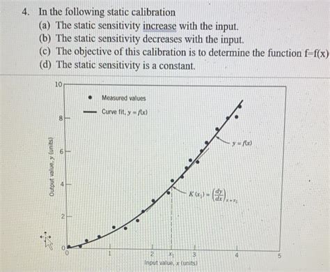 solved 4 in the following static calibration a the static