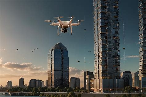 Premium Photo Citywide Drone Delivery Efficient Package Transport
