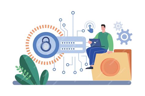 Premium Vector Digital Security Access Illustration Concept On White Background