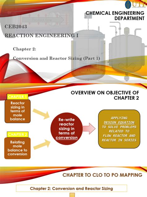 Chapter 2 Conversion Reactor Sizing Part 1 Of 3 Pdf Chemical Reactor Chemical Reactions