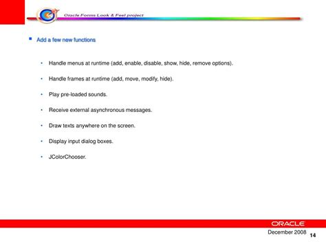 ppt oracle forms 10g forms look and feel project agenda