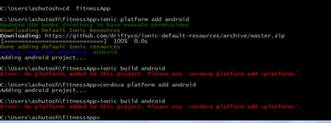 Android IONIC Error No Platforms Added To This Project Stack Overflow