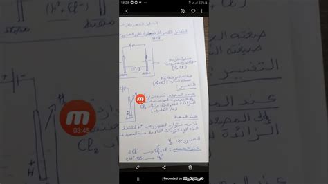 التحليل الكهربائي البسيط لمحلول كلور الهيدروجين فيزياء 4am Youtube