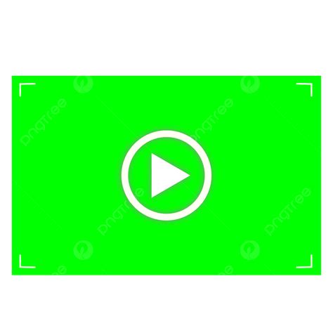 Modern Green Screen Play Button Vector Green Screen Green Screen Play