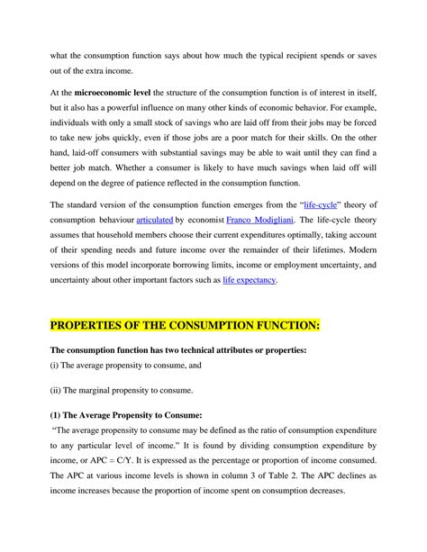 Solution Consumption Function Definition Properties Factors Importance And Theories