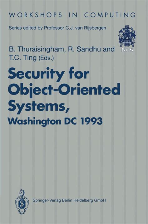 Security For Object Oriented Systems Proceedings Of The Oopsla 93 Conference Workshop On