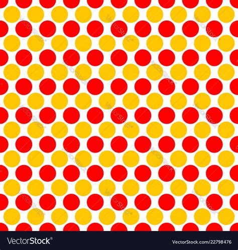 Red Yellow Dotted Polka Dot Background Royalty Free Vector