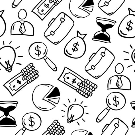 Hand Drawn Business Seamless Pattern 20390656 Vector Art At Vecteezy
