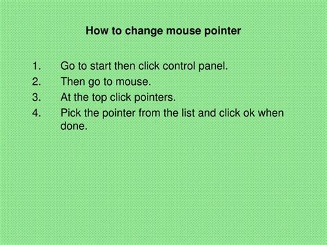 PPT How To Change Mouse Pointer PowerPoint Presentation Free Download ID