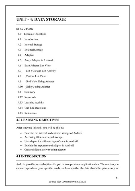 Cu Mca Sem Vi Advanced Mobile Application Development Second Draft