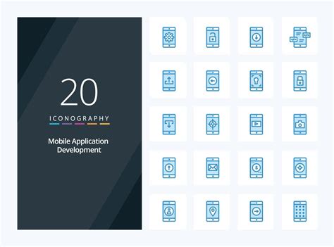 Mobile Application Development Blue Color Icon For Presentation Vector Art At Vecteezy