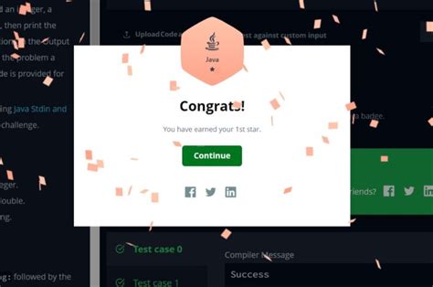 Hello Connections Thrilled To Achieve My First Star In Java Programming On Hackerrank
