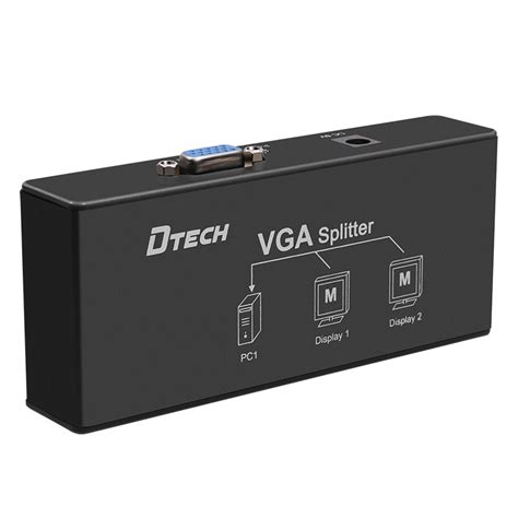VGA Splitter In Out Desktop Notebook Connector Display Projector Extension Split Screen Same