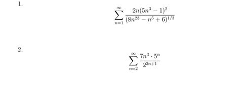 Solved A Determine Which Series Test From Class To Chegg Com