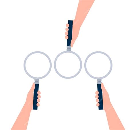 Premium Vector Hand Holding A Magnifying Glass Detecting And Analyze Lens Or Loupe