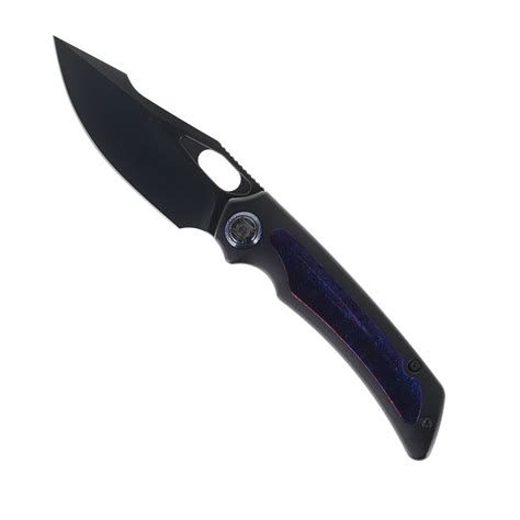 Kunwu Jericho Folding Knife Orange Peel Dlc Titanium Handle Timascus