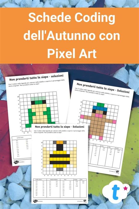 Schede Coding Dellautunno Con Pixel Art Pixel Art Schede Personaggi