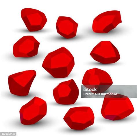 만화 돌 바위 돌 등각 세트 붉은 바위 자연 건물 블록 모양 벽 돌 3d 평면 격리 된 그림 벡터 컬렉션 0명에 대한 스톡 벡터 아트 및 기타 이미지 Istock