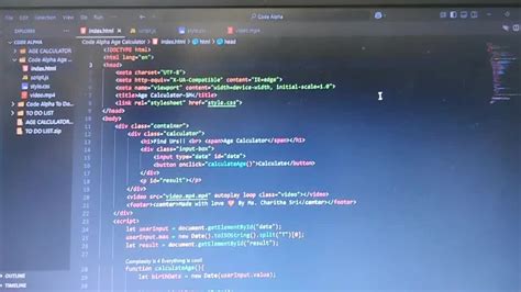 Uppala Charitha Sri On Linkedin Web Codealpha Html Css Js Age