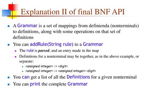 PPT BNF Grammar PowerPoint Presentation Free Download ID 357601