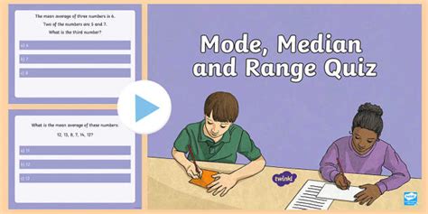 Mode Median And Range PowerPoint Test Teacher Made