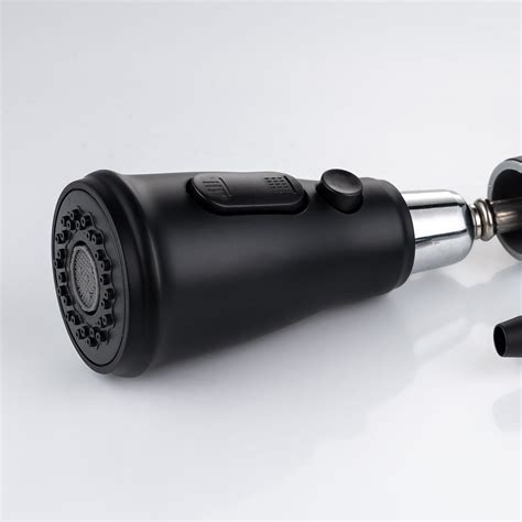 3 пътен кухненски смесител С изтеглящ се душ Месинг Черен мат Emag Bg