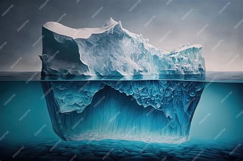 Premium Ai Image Iceberg Illustration Inside The Ocean Deep Web Concept Generative Ai