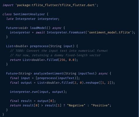 real time sentiment analysis in flutter using on device ai i have been