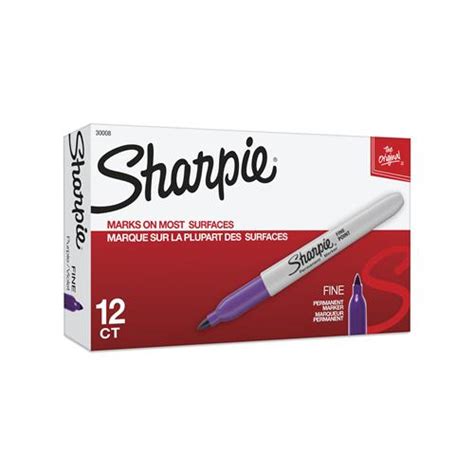 Sharpie Permanent Marker Fine Point Purple Dozen Wb Mason