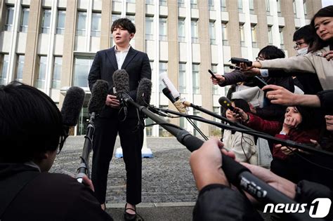 [포토] 日 자위대 내 성폭력 고발한 고노이 승소 후 기자회견 뉴스1